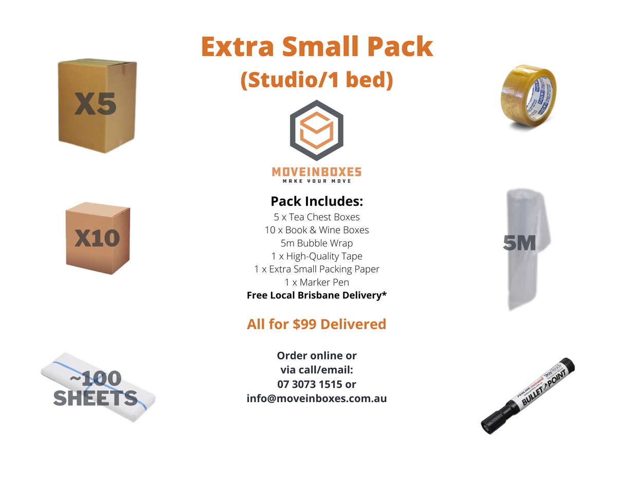 Moving Pack (Extra Small - Studio/1 Bedroom) – MoveinBoxes